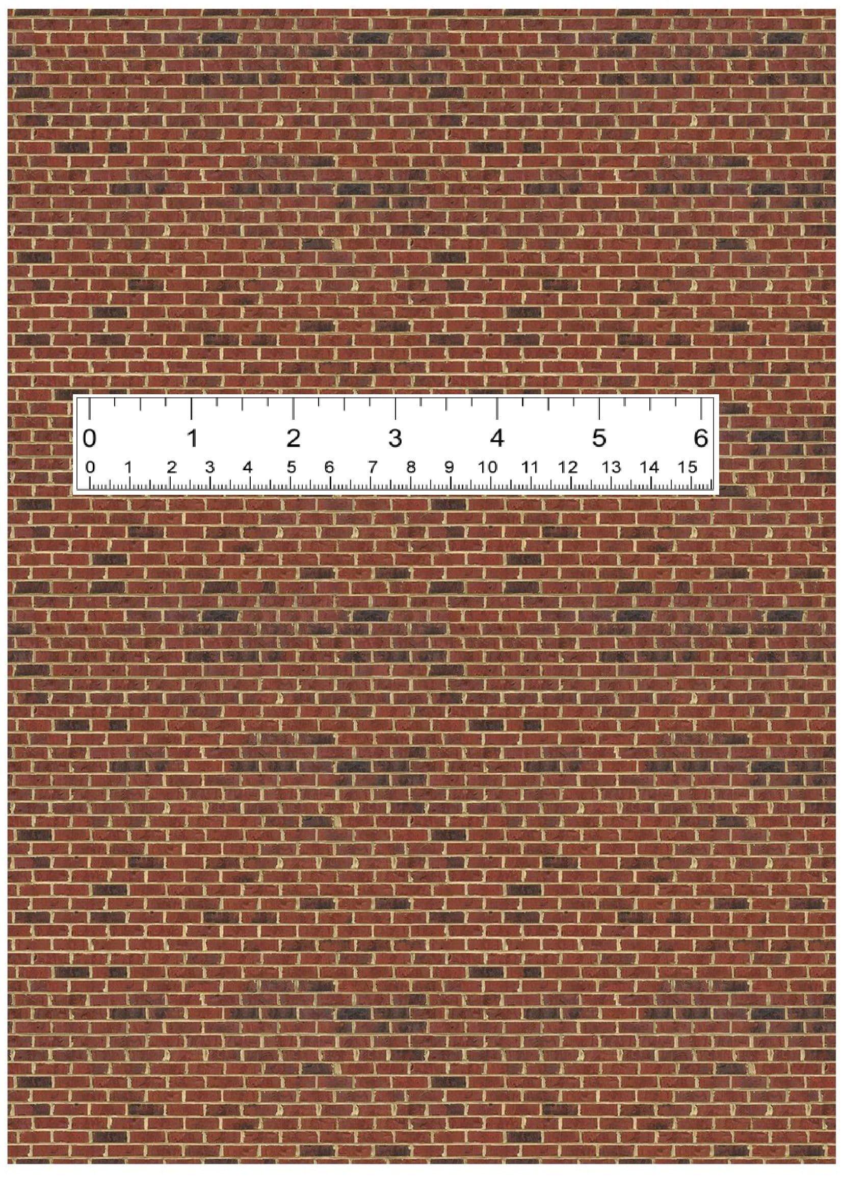 1/12 1/24 Dollhouse Miniature Blend Red Brick Tiles DIGITAL Printable ...