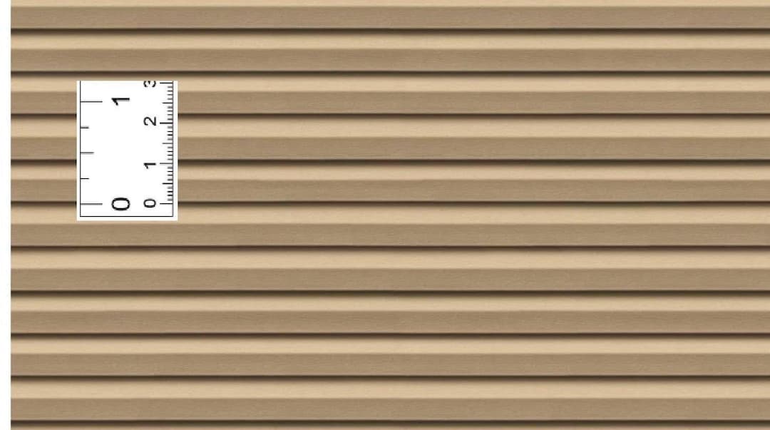 6th 12th Scale Dollhouse Miniature Dark Cream Wood Siding Printable ...