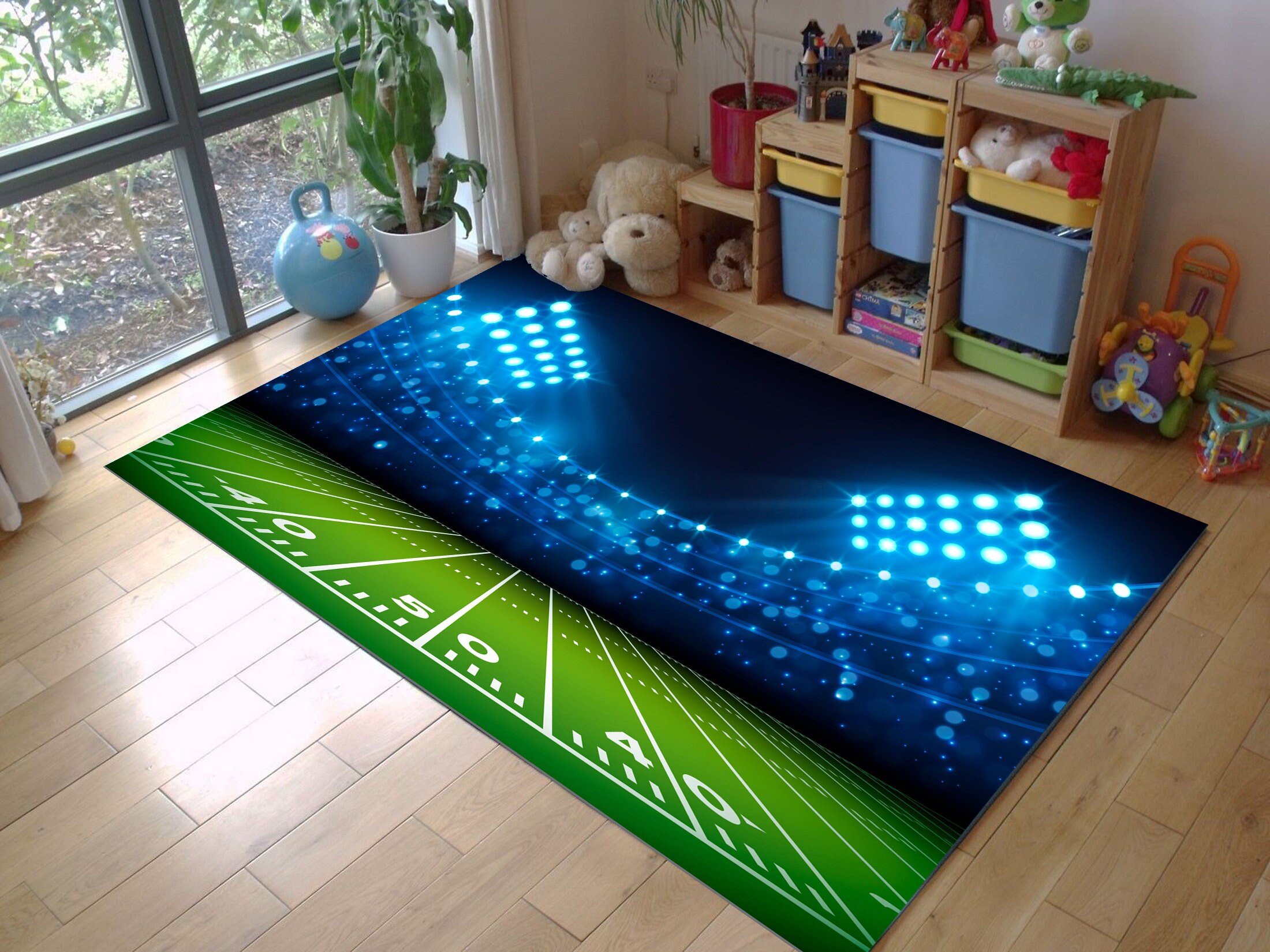 American Football Field Rug Football Rug Football Field Rug - Etsy