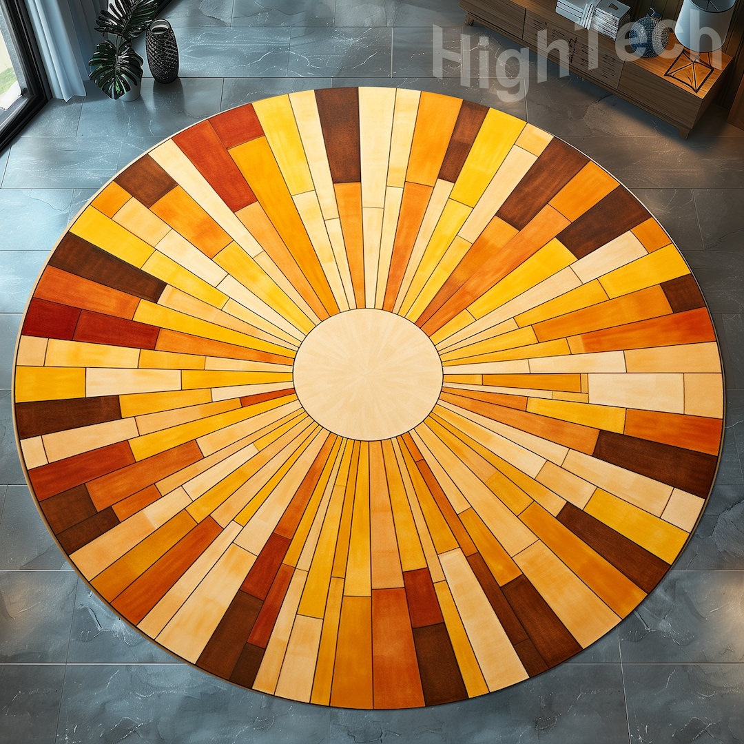 Sun Rug, Sun Round Rug, Sunlight Rug, Boho Sun Rug, Sunrise Boho Rug ...