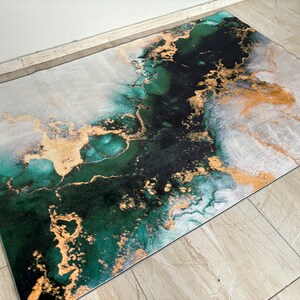 White and Green Marble Rug, Green Marble Texture Rug, Green White ...