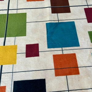 Mid Century Modern Rug, Hand Drawn Mid Century Rug, Mid Century Modern ...