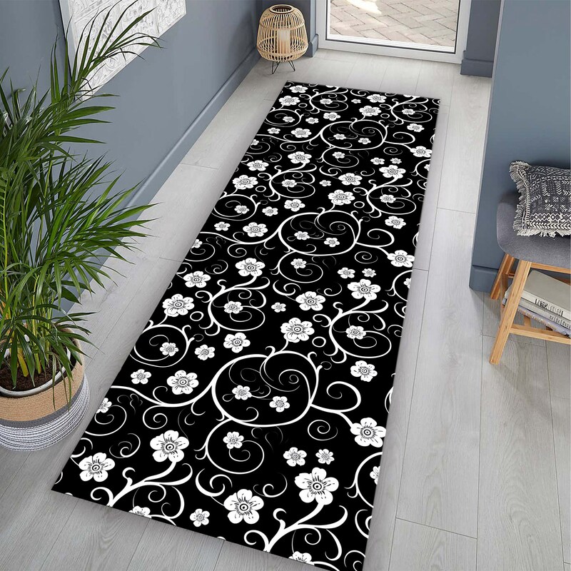 Black White Runner - Etsy