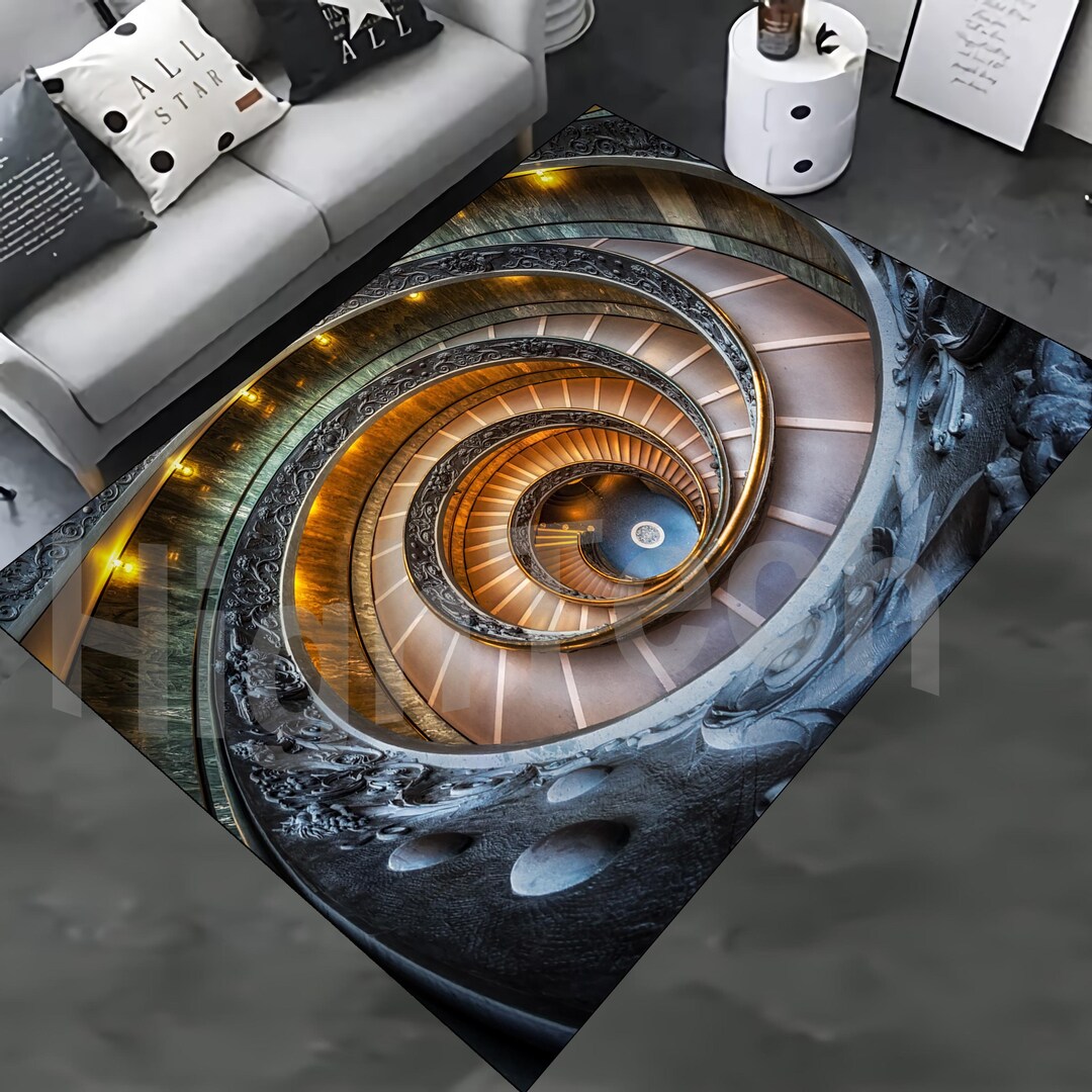 Vatican Museum Stairs Rug, Stairs Rug, Spiral Staircase Rug, Vatican ...