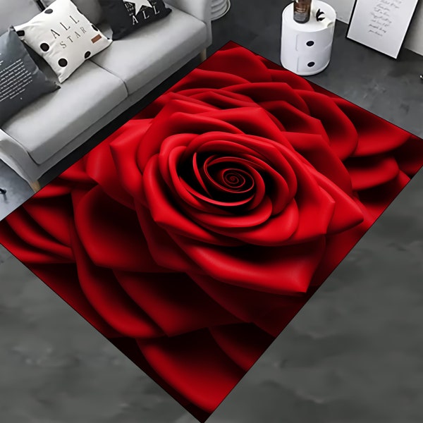 Rug With Roses - Etsy