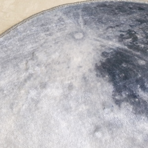 Crescent Moon Art Rug, Crescent Moon and Stars Rug, Black and White Rug ...