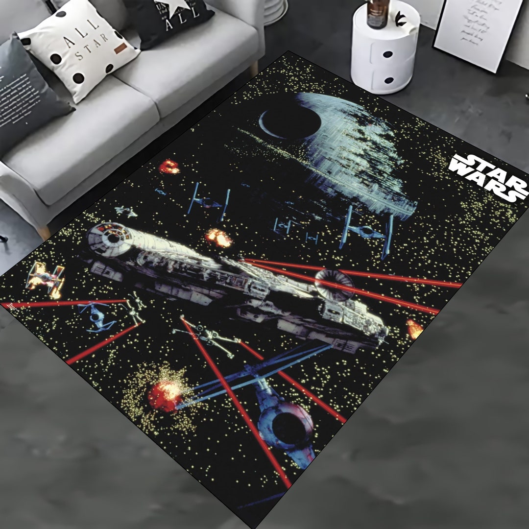 Retro Star Wars Movie Poster Rug, Star Wars Collage Rug, Star Wars Rug ...