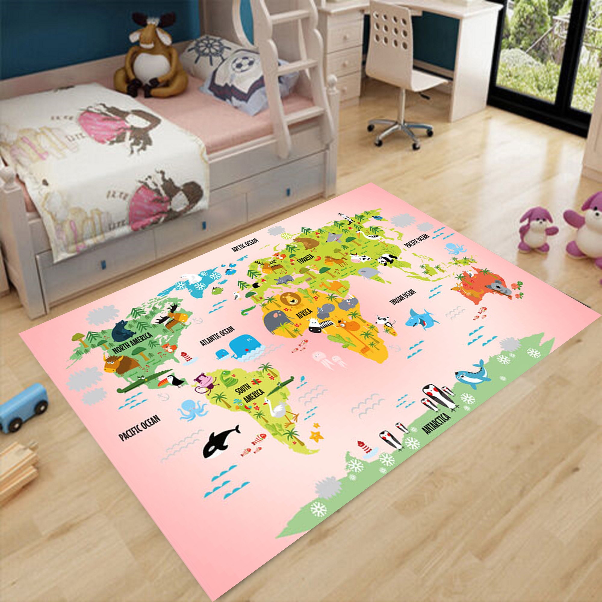 Cartoon World Map Rug World Map Rug World Kids Map Rug Kids - Etsy Portugal