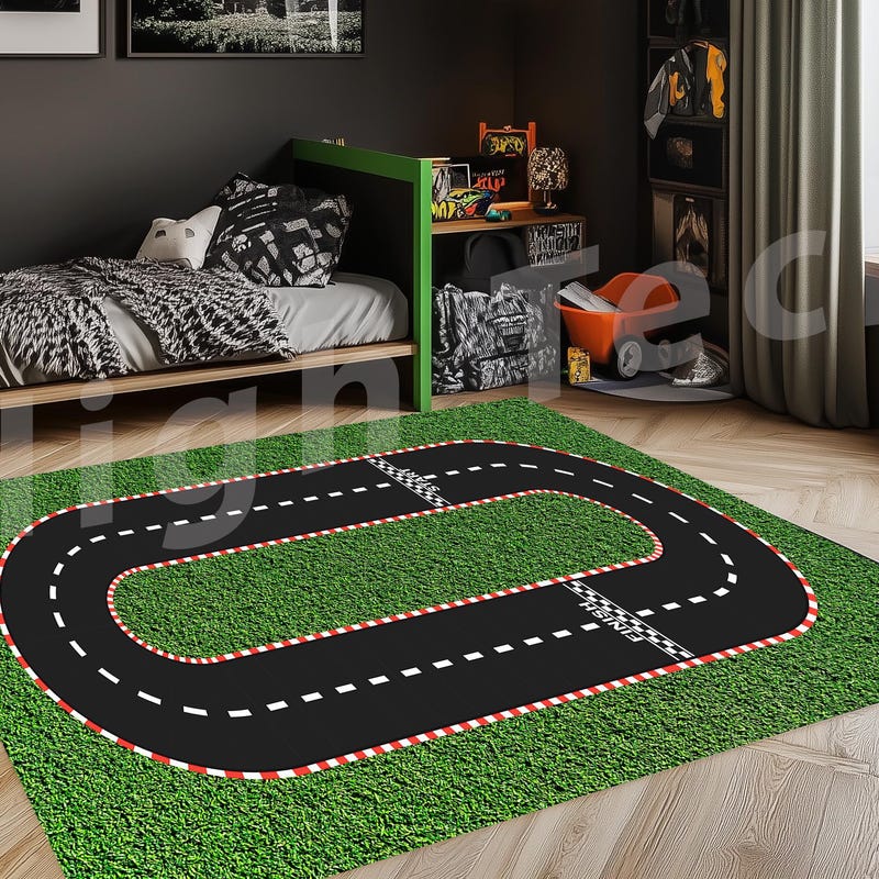 Race Track Rug - Etsy