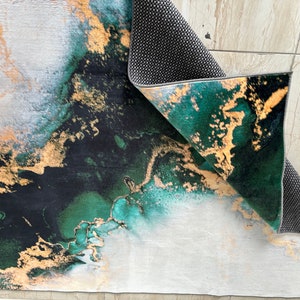 White and Green Marble Rug, Green Marble Texture Rug, Green White ...