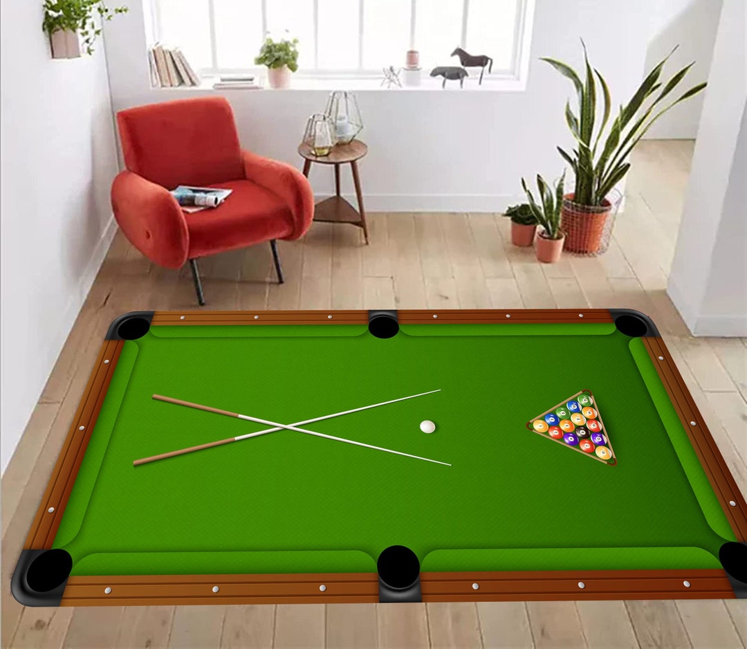 Billiard Pool Table Rug, Billiard Rug, Billiard Table Rug, Billiard ...