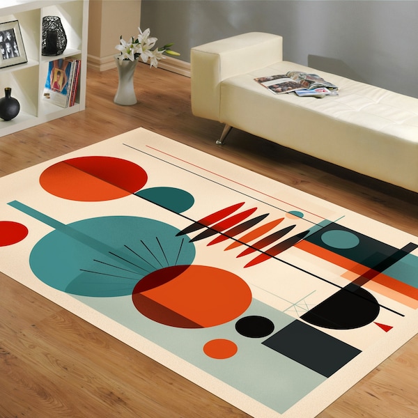 Mid Century Rug - Etsy