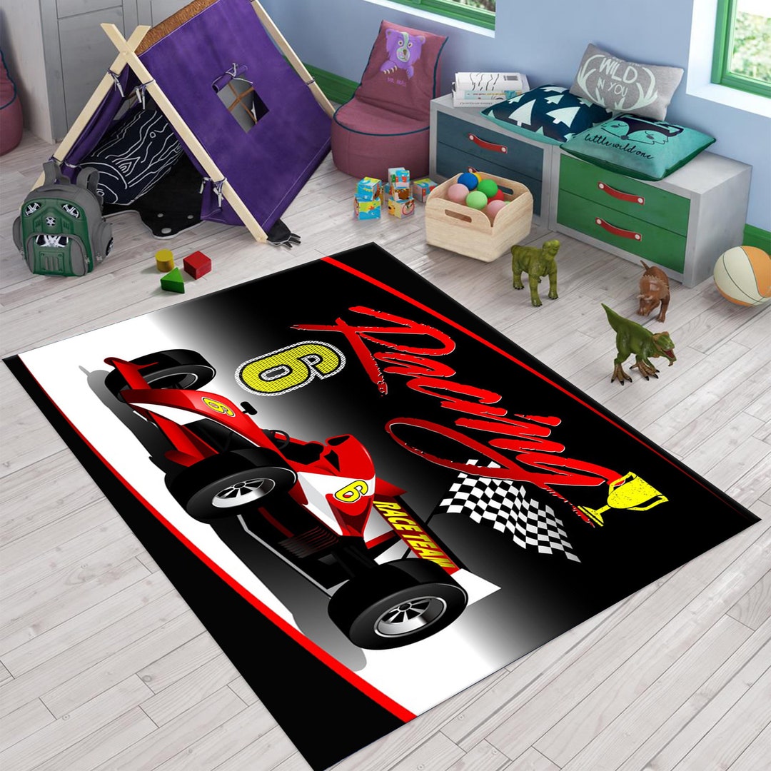 Race Car Rug, Toy Car Rug, Racing Car Rug, Toy Racing Car Rug, Toy Car ...
