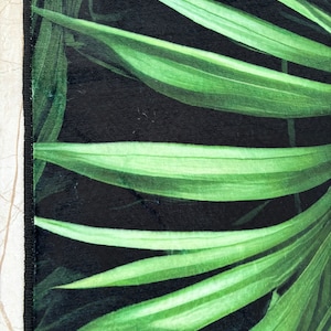 Palm Tree Leaves Runner, Jungle Leaf Runner, Rainforest Tropical Rug ...