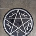 Mosaic Compass Rug, Compass Round Rug, Deep Sea Blue Compass Rug ...