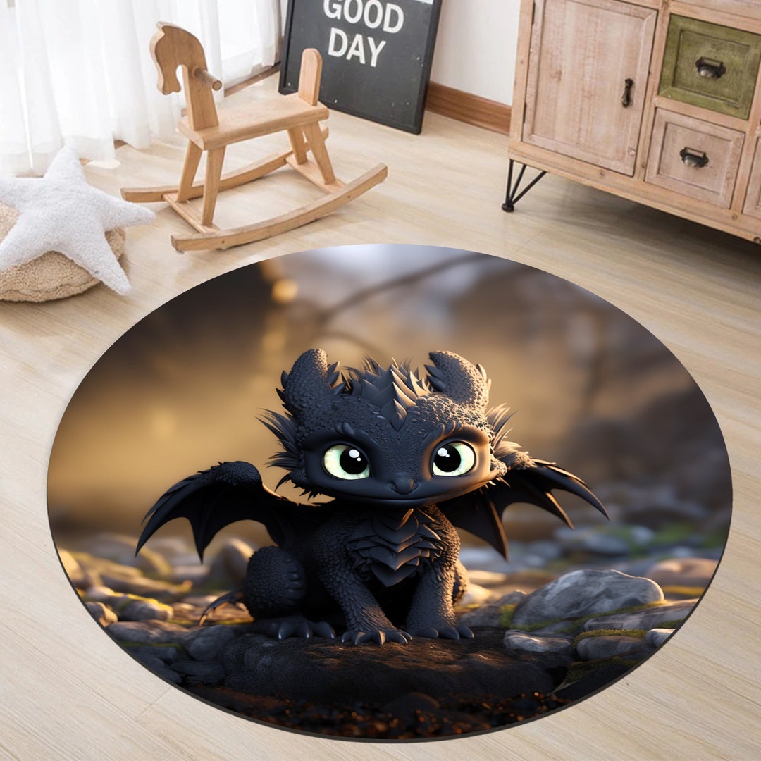 Baby Dragon Rug Cute Baby Dragon Rug Kids Room Dragon Rug - Etsy
