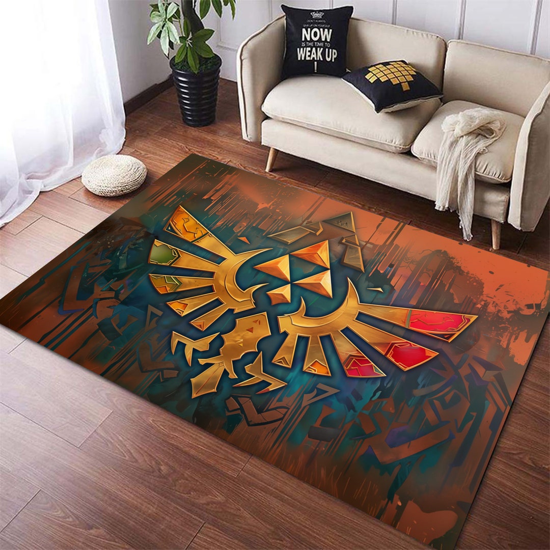 Legend Zelda Rug, Zelda Game Logo Rug, Zelda Rug, Zelda Decoration Rug ...