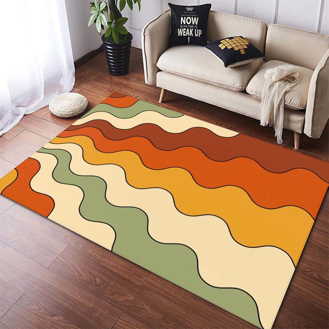 Groovy Rug, Groovy Swirl Rug, Abstract Vintage Rug, Pattern Rug ...