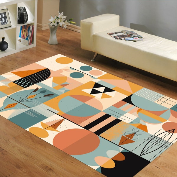 Mid Century Rug - Etsy