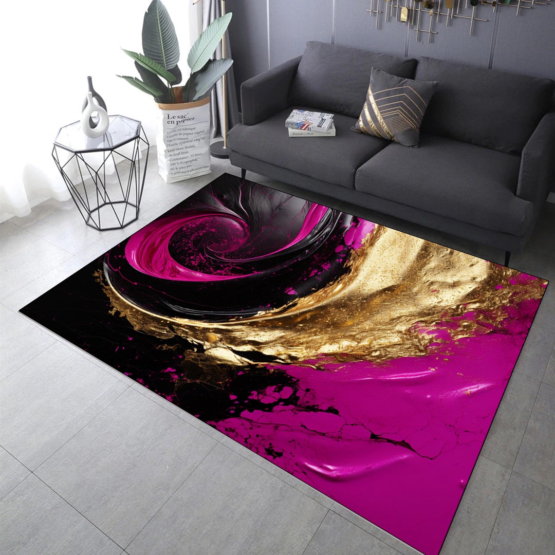 Fine Art Rug Swirl Painting Art Rug Modern Art Rug Oil - Etsy
