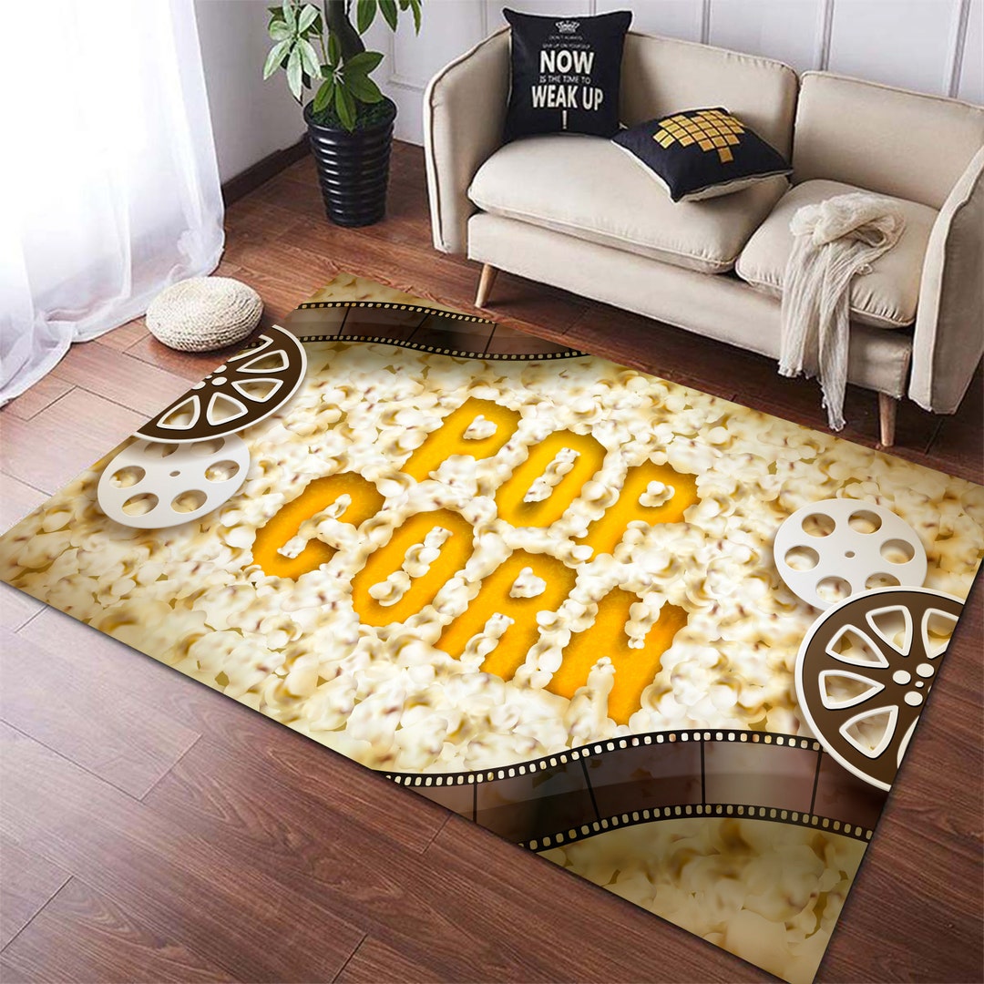 Home Cinema Rug Pop Corn Rug Cinema Rug Movie Rug Movie - Etsy