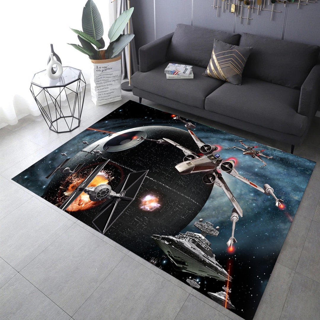 Star Wars Death Star Fight Rug Star Wars Rug Starwars Rug - Etsy