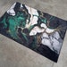 Green Marble Hallway Rug, Marble Runner, Green Gold Marble Rug, Marble ...
