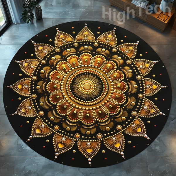 Mandala Bath Rug - Etsy