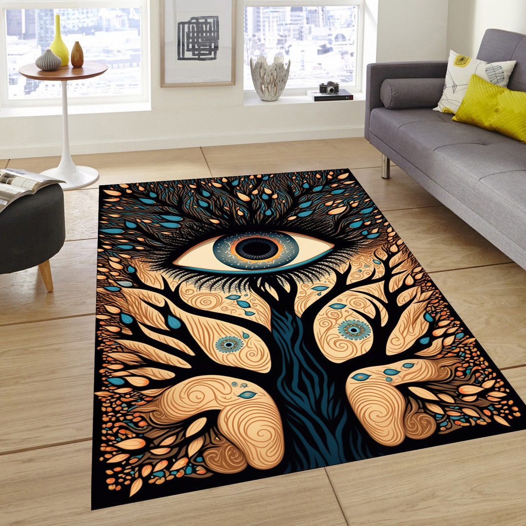 Tree of Life Rug Tree of Eye Rug Tree of Life Area Rug Tree - Etsy