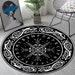 Viking Dragons Rug, Shield Round Rug, Scandinavian Pattern Rug, Dragons ...