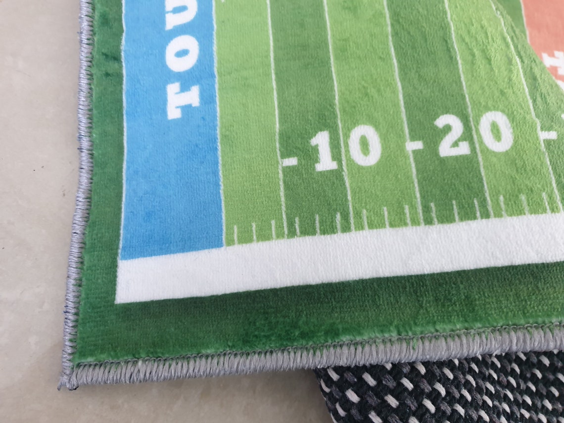 American Football Field Rug Football Rug Football Field Rug - Etsy