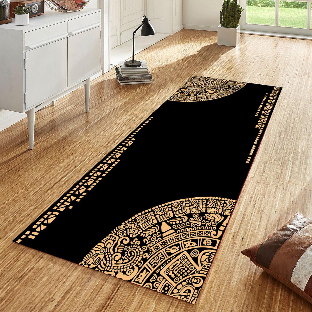 Mayan Calendar Runner, Ancient Mayan Symbols Runner , Maya Tribal ...
