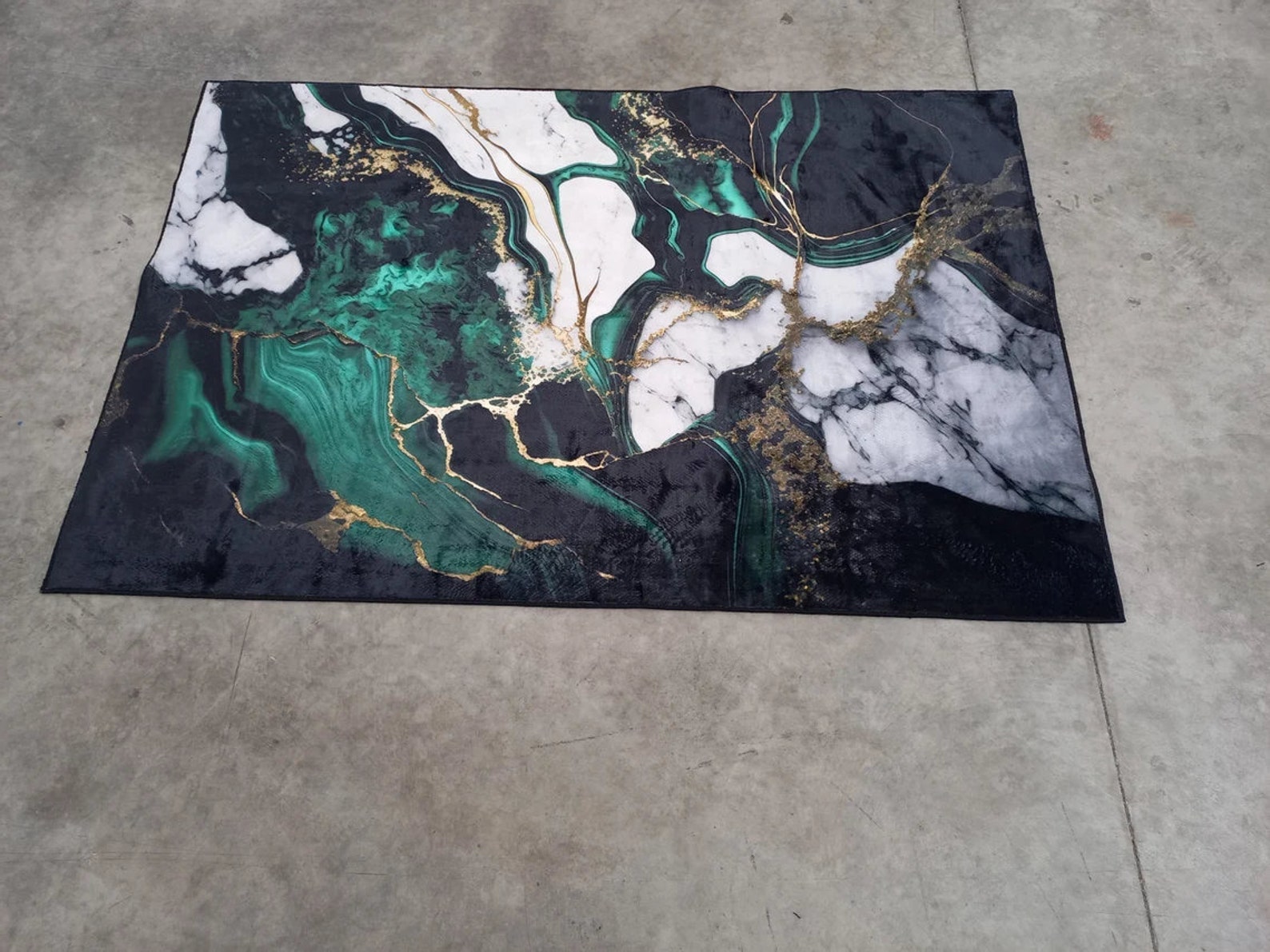 Green Marble Hallway Rug, Marble Runner, Green Gold Marble Rug, Marble ...