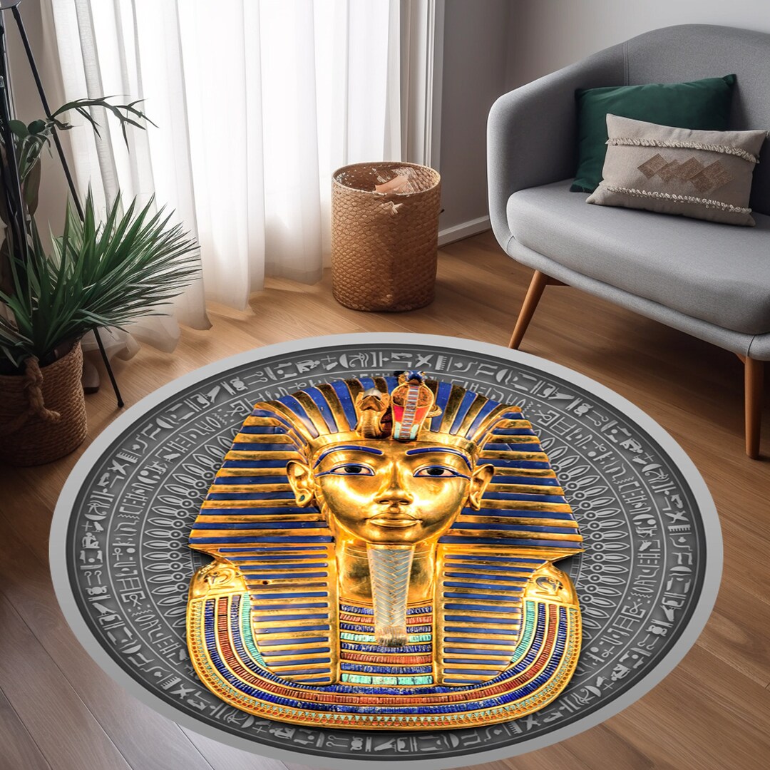 Tutankhamun Rug Pharaoh Tutankhamun Rug Ancient Egyptians - Etsy