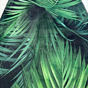 Palm Tree Leaves Runner, Jungle Leaf Runner, Rainforest Tropical Rug ...