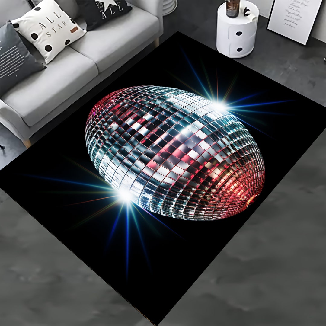 Shiny Disco Ball Rug, Disco Ball Rug, Dance Lovers Rug, Disco Rug ...
