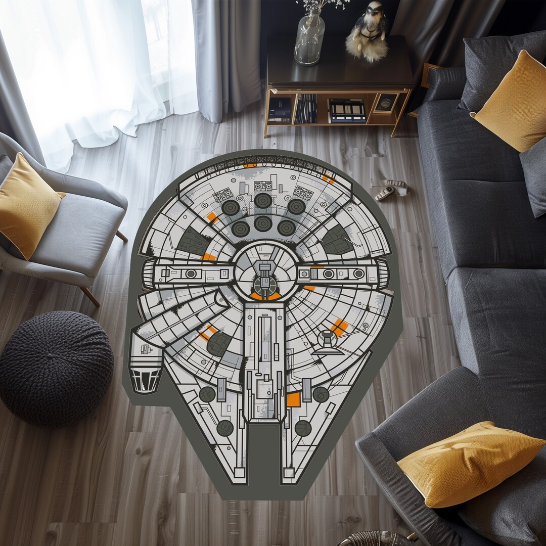 Star Wars Millennium Falcon Rug, Star Wars Rug, Star Wars Gift, Star ...
