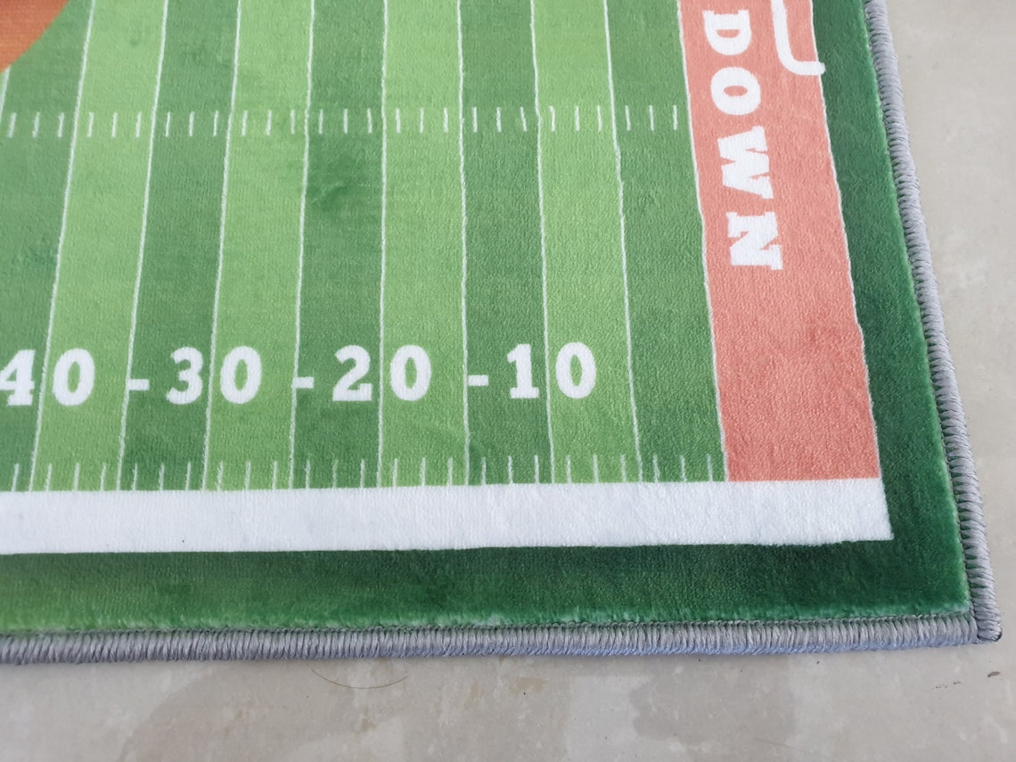 American Football Field Rug Football Rug Football Field Rug - Etsy