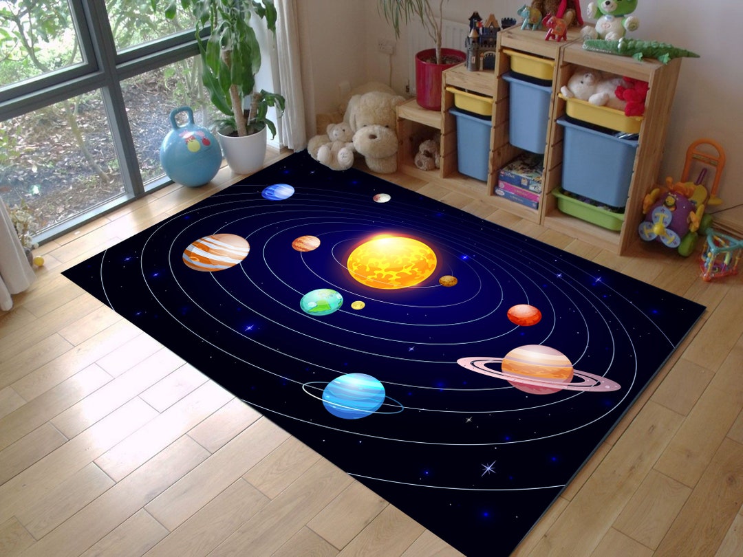 Solar System Rug, Galaxy Rug, Space Rug, Kids Room Rug, Planets Rug ...