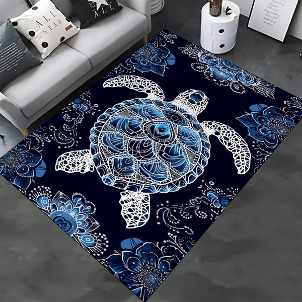Sea Turtle Rug - Etsy