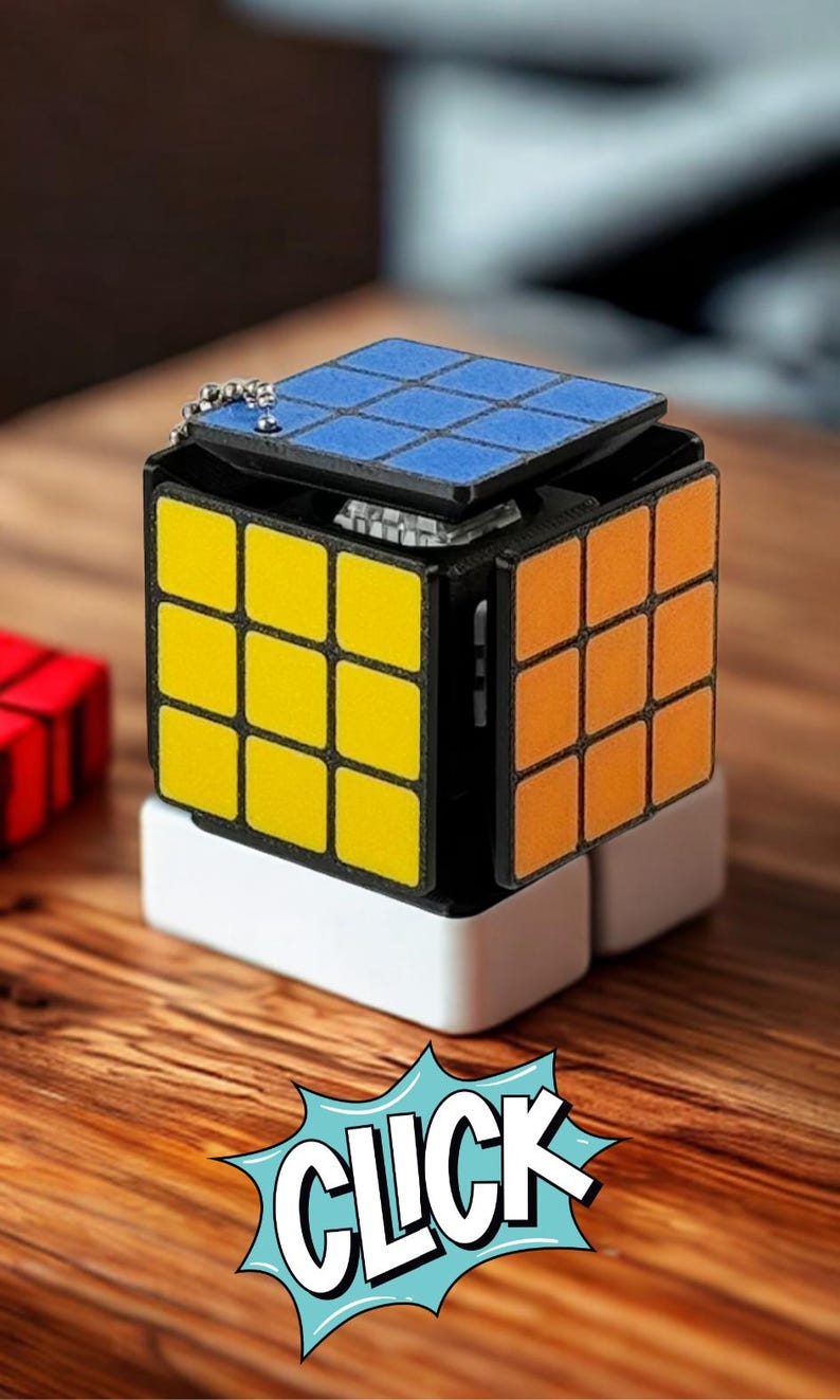 Rubik’s Cube Fidget Clicker – 3D Printed PLA Desk Toy - Etsy