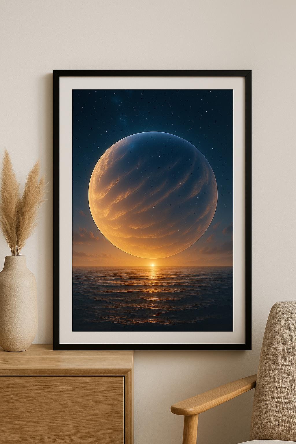 Glass Planet Wallpaper – Surreal Cosmic Ocean Background | Sci-fi ...