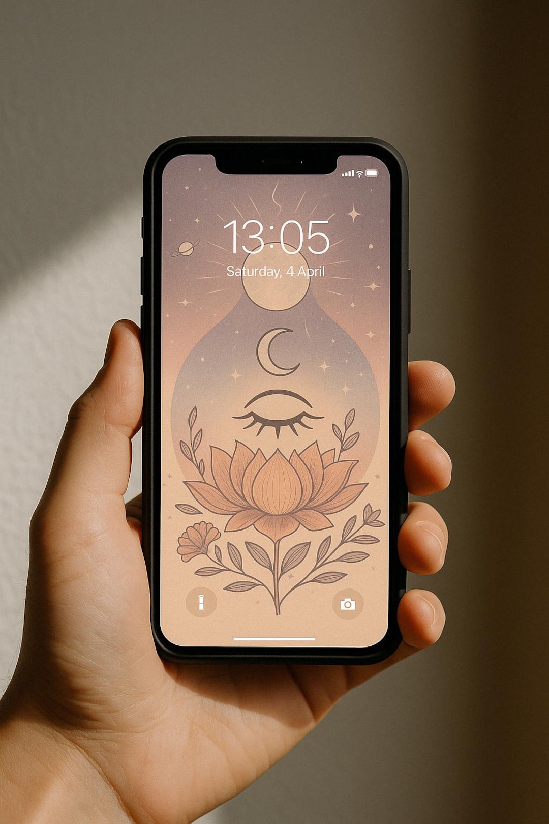 Celestial Third Eye Lotus Wallpaper: Spiritual Phone Art (digital ...