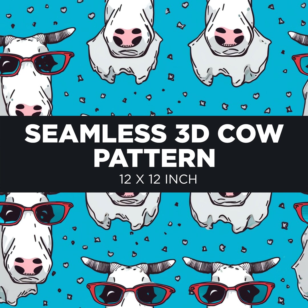 Modern 3D Cow Print Vector Graphic for Digital and Print Projects ...