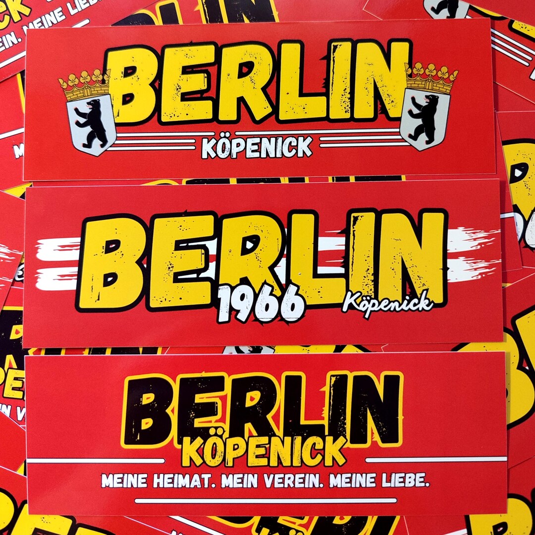 300x Berlin Stickers/ Sticker Mix/ Football Fan Articles/ PVC/ 14.8 X 5 ...