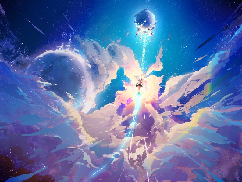 Anime Space Poster: STRIVE - Etsy