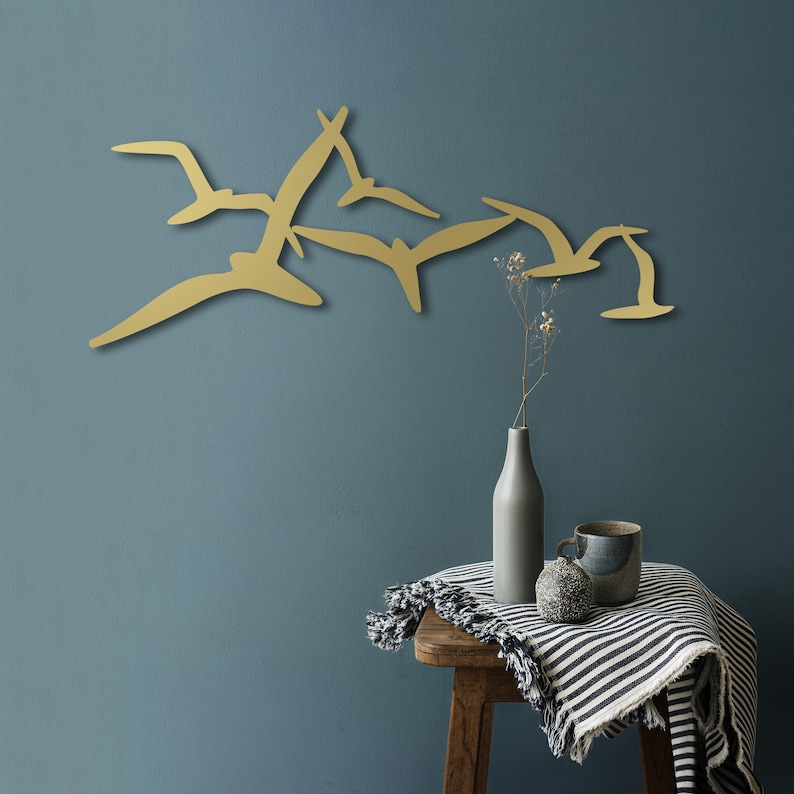 Seagull Metal Wall Art, Birds Wall Decor, Wall Hanging, Home Decor ...