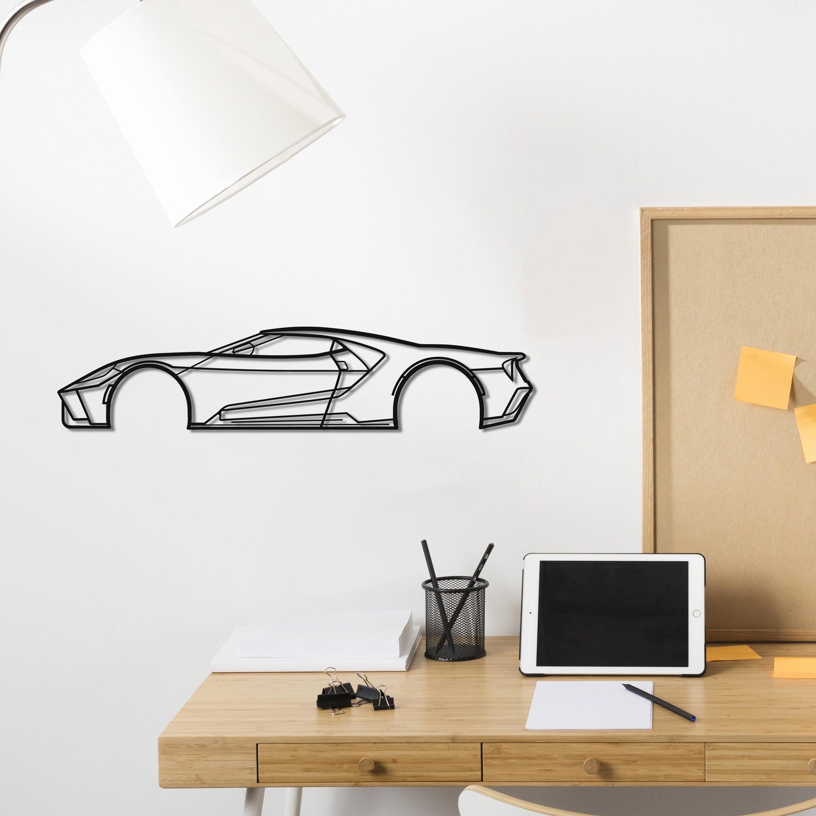 GT Car Silhouette Metal Wall Art, Sports Car Decor, Gift for Car Lovers ...