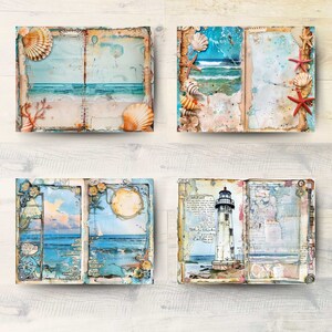 Beach Journal Pages, Scrappy Papers, Shabby Travel, Lighthouse Junk ...