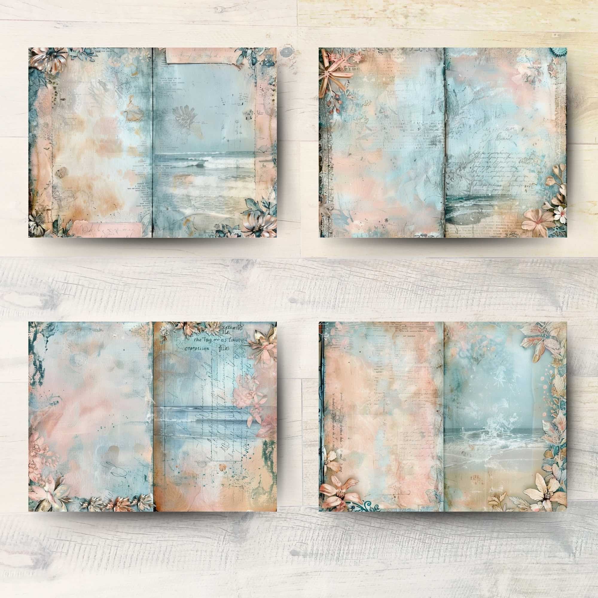 Beach Notes,coastal Journal Page,coastal Paper,beach Paper,beach Pages ...